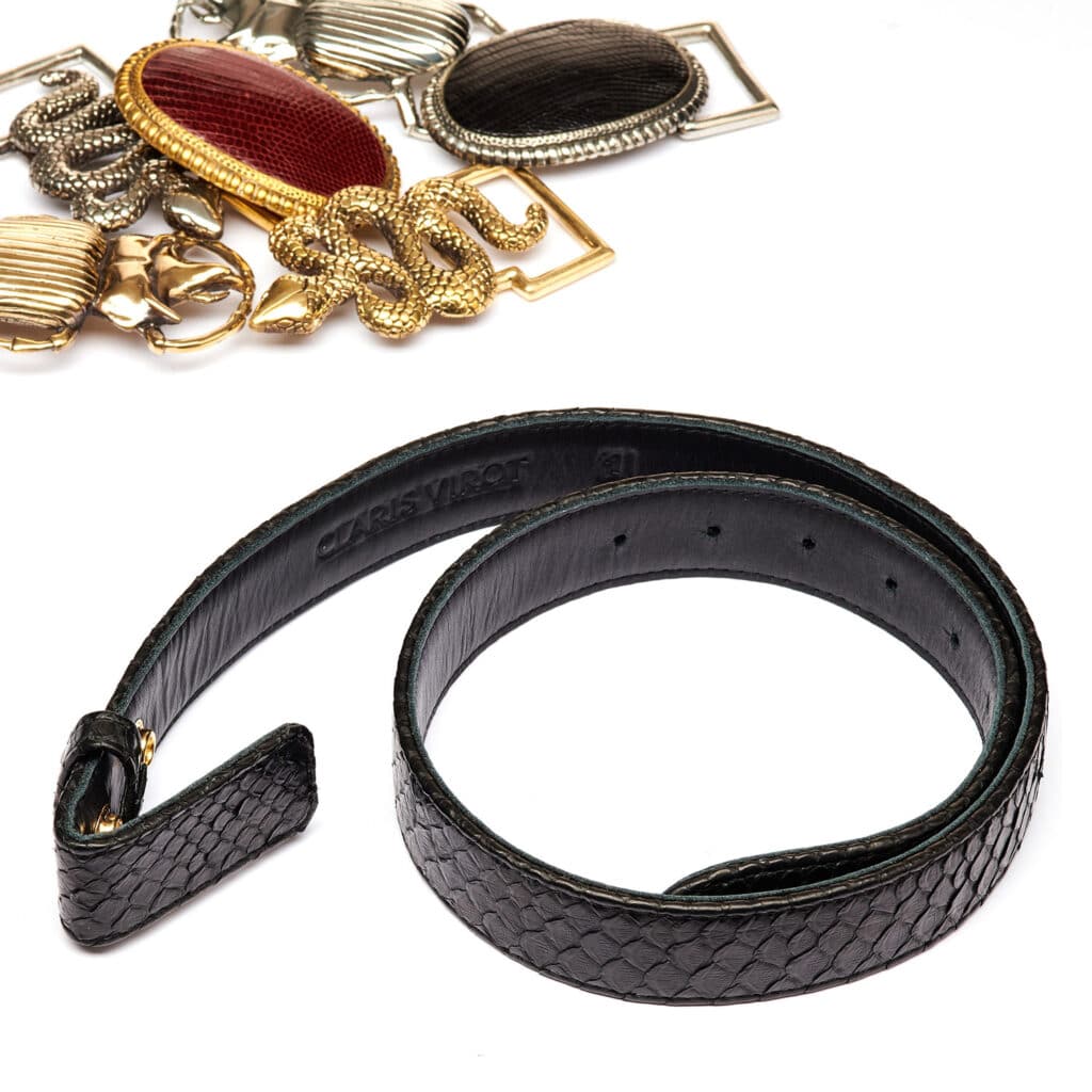 Black Python Belt | Margareta Concept Store
