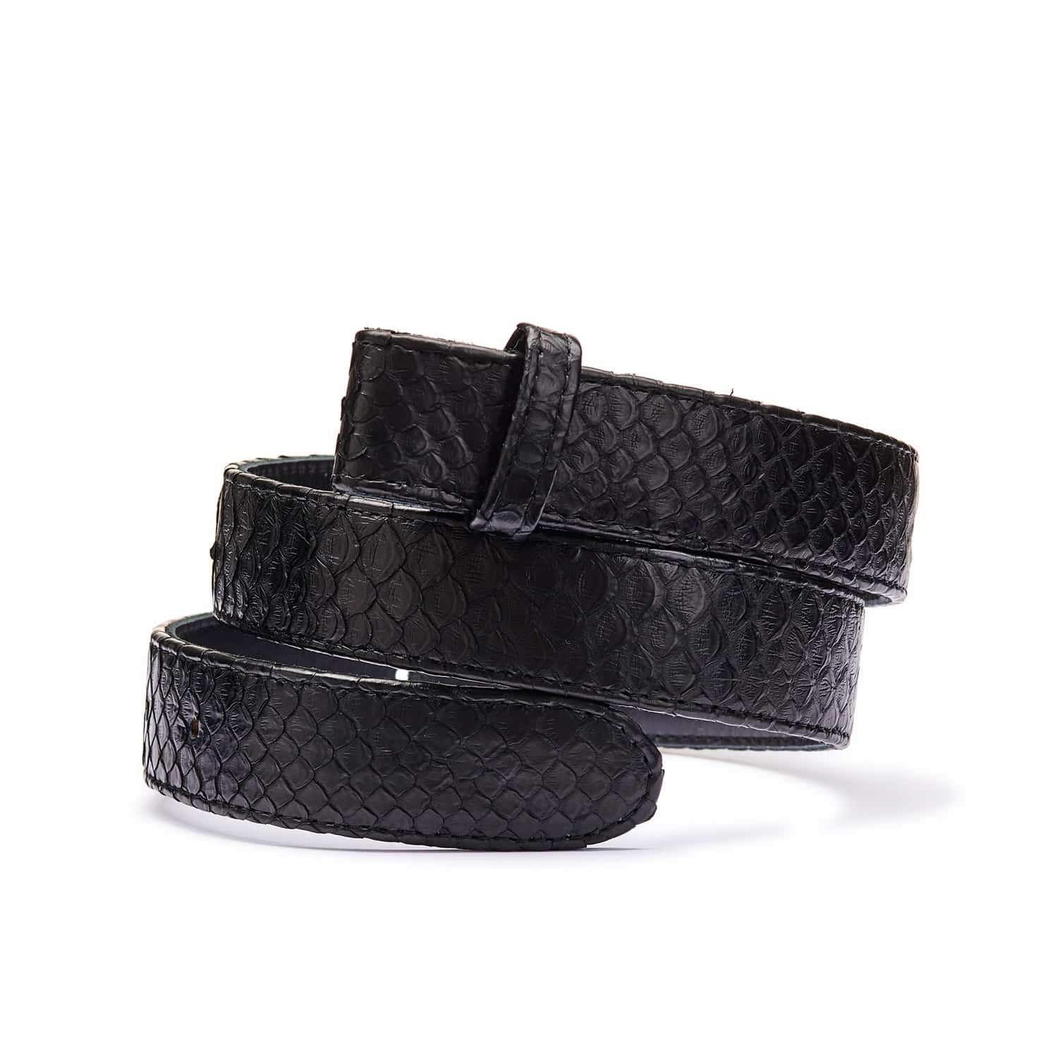 Black Python Belt | Margareta Concept Store