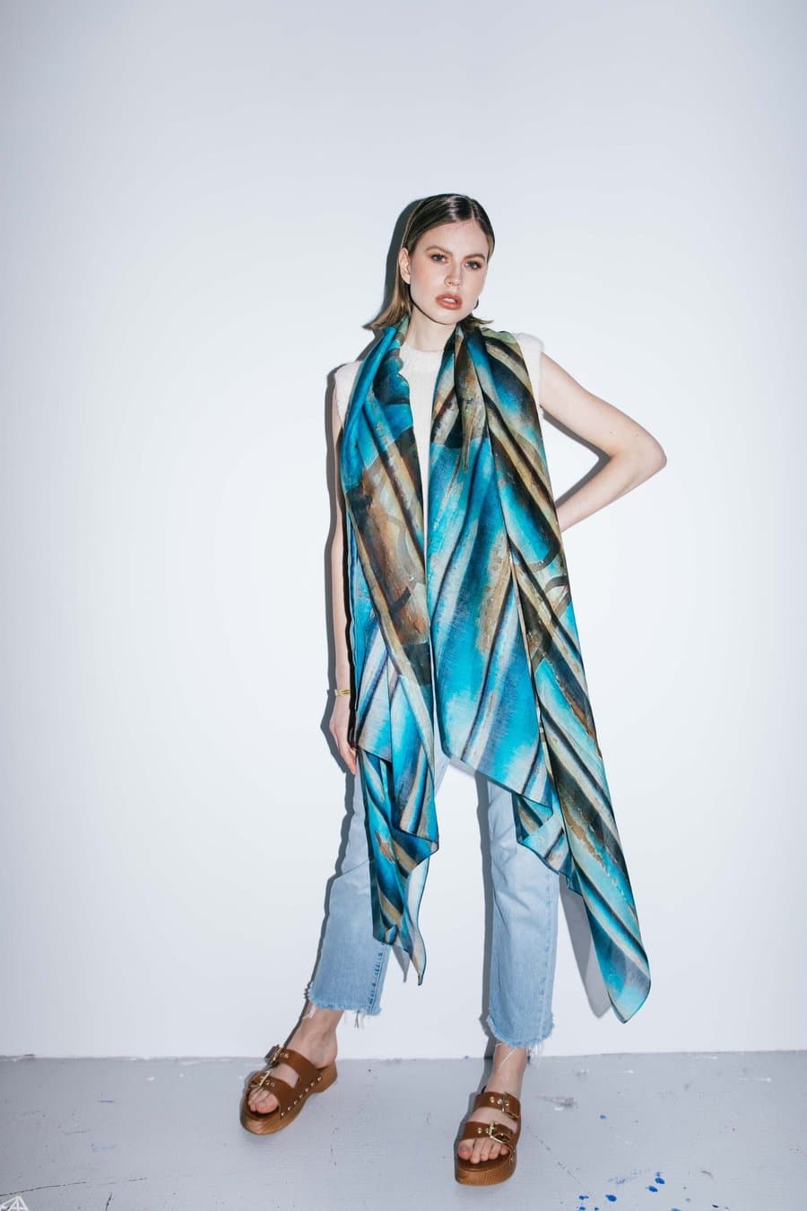 Blue Butterfly Scarf | Margareta Concept Store