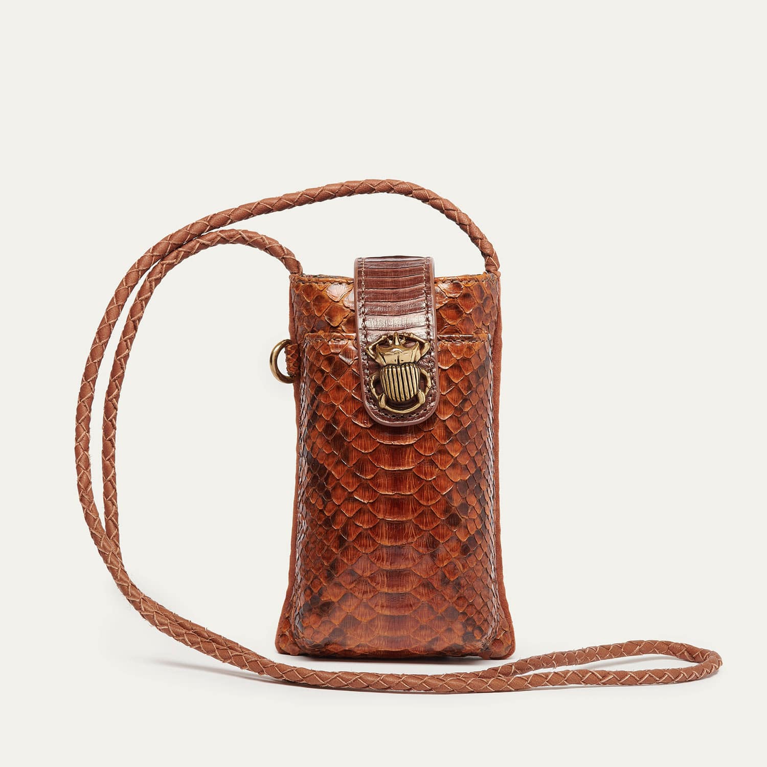 Moka Python Phone Bag Double Marcus | Margareta Concept Store
