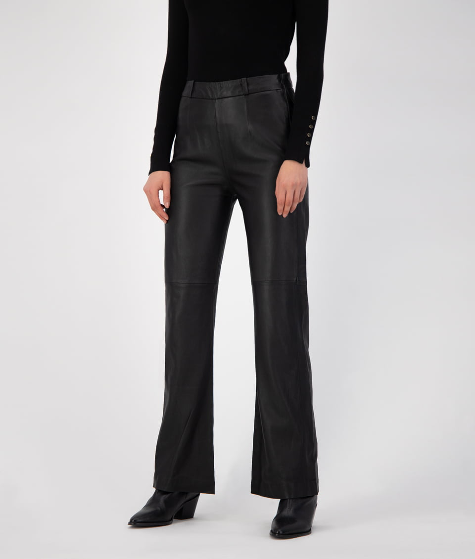 Flared Leather Pants | Margareta Concept Store