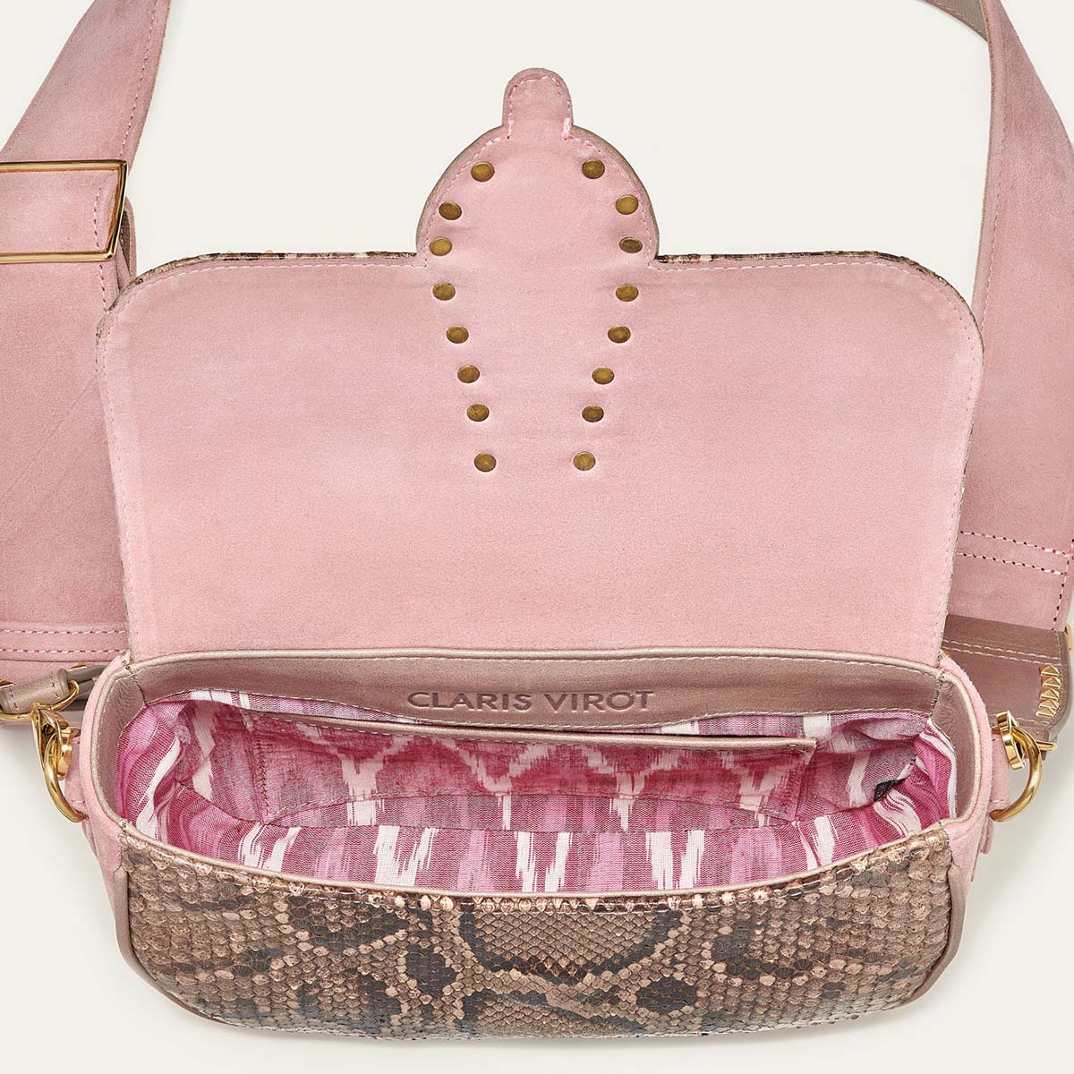 Pink Grey Python Bag Andrea | Margareta Concept Store